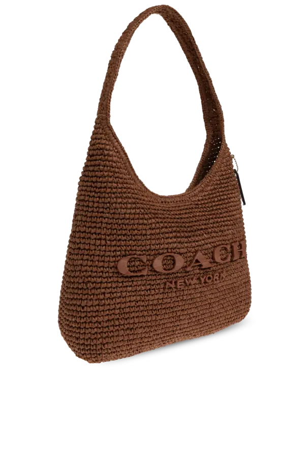 COACH Brooklyn 28 Raffia Shoulder Bag