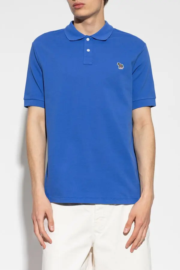 Paul Smith Polo With Patch - Blue