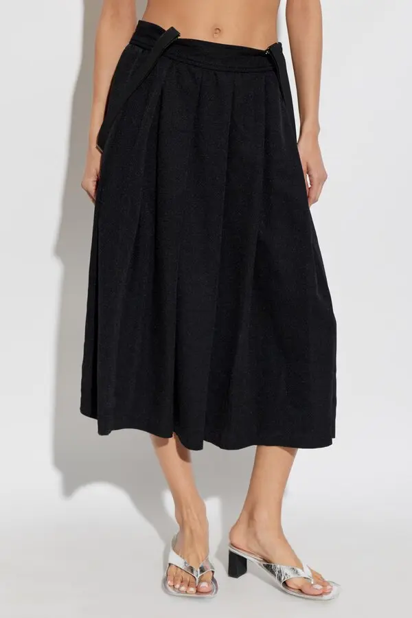 Comme Des Garçons Midi Skirt With Detachable Suspenders