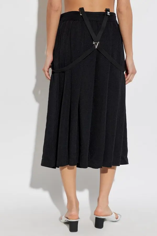 Comme Des Garçons Midi Skirt With Detachable Suspenders