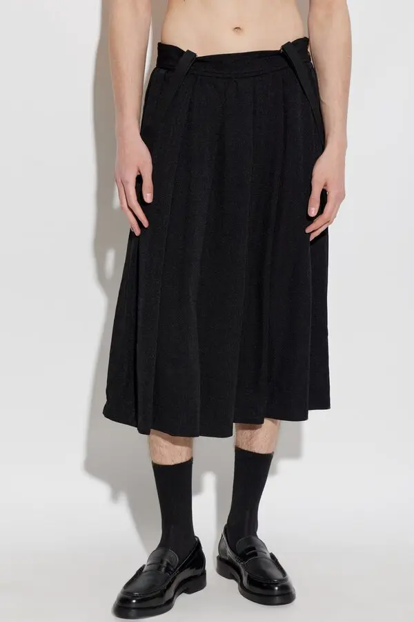 Comme Des Garçons Midi Skirt With Detachable Suspenders