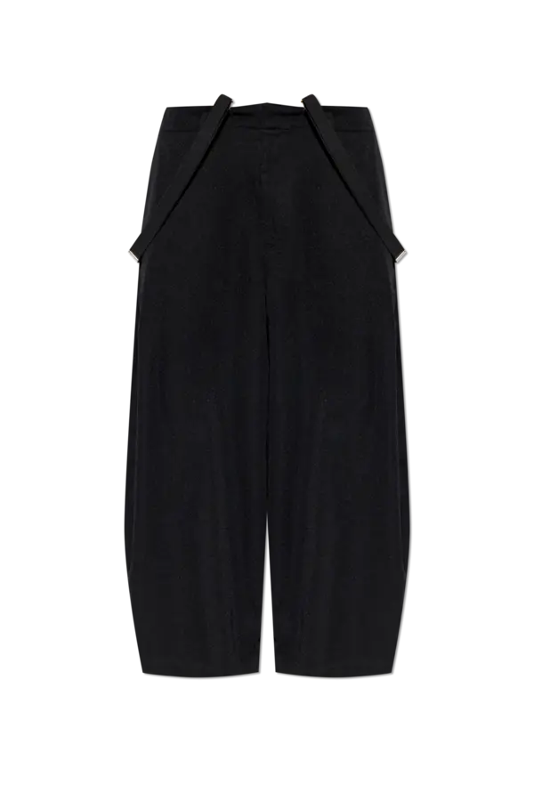 Comme Des Garçons Trousers With Detachable Suspenders - Black