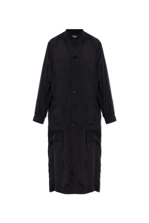Comme Des Garçons Printed Logo Coat - Black