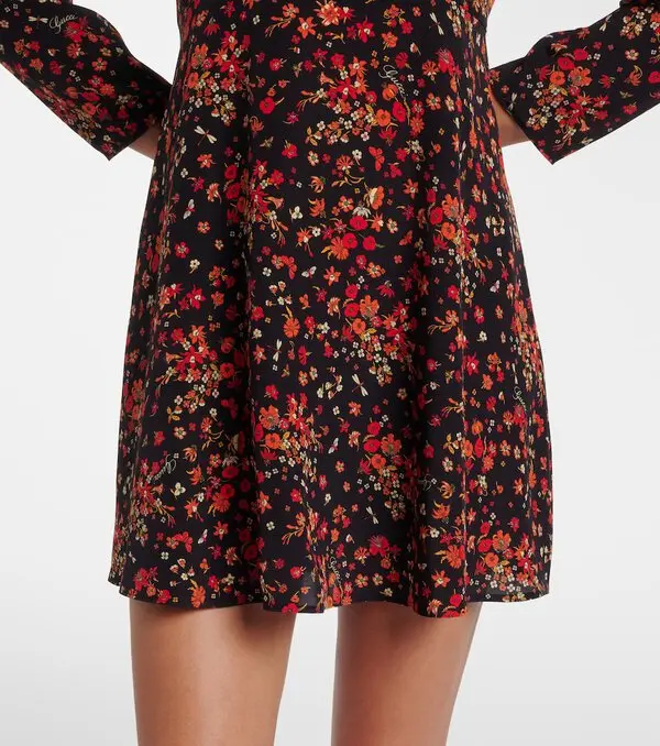 Gucci Floral Silk Mini Dress