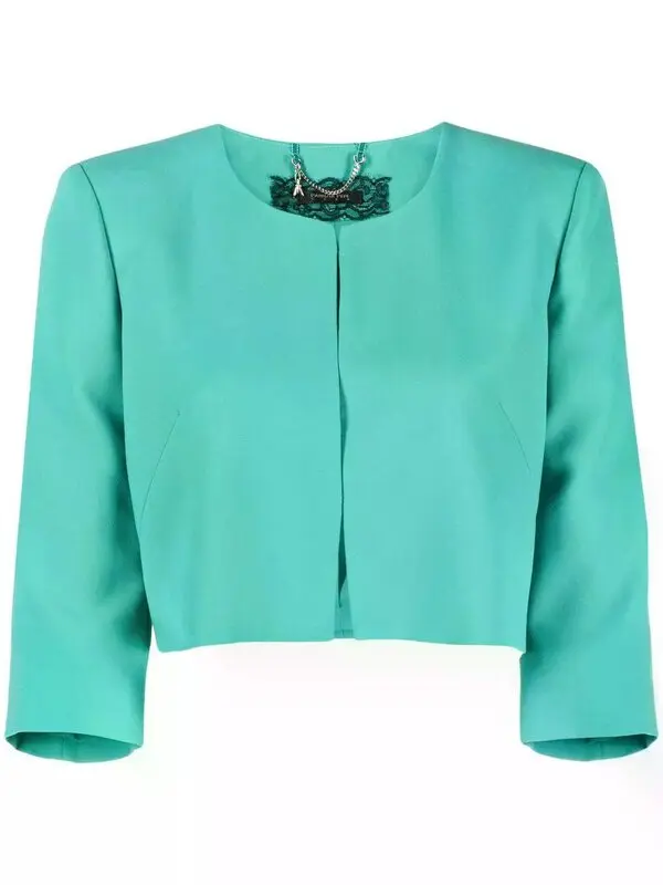 Patrizia Pepe Emerald Cropped Jacket