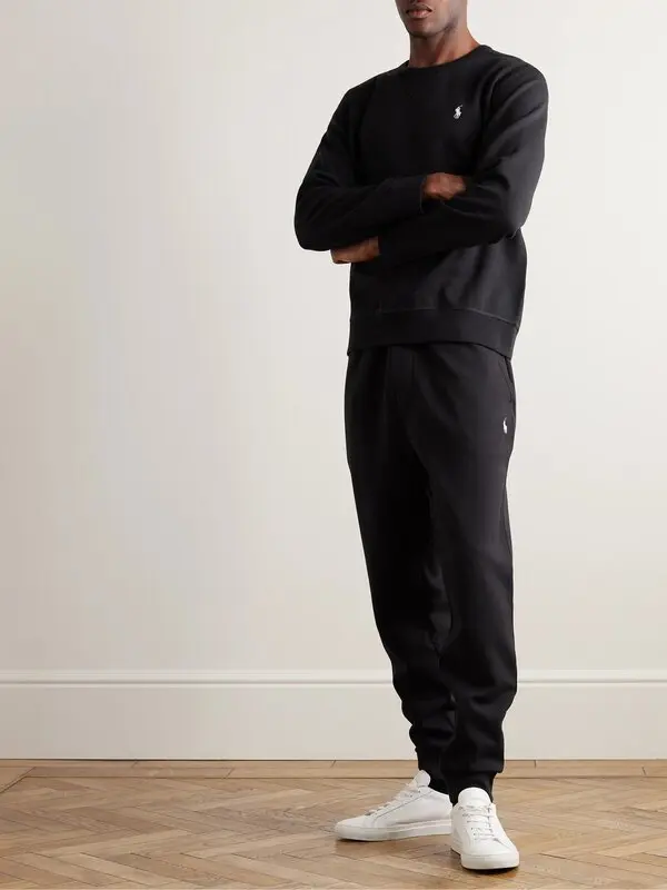 Polo Ralph Lauren Slim-fit Tapered Jersey Sweatpants - Black