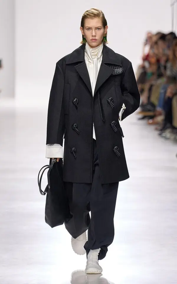 Bottega Veneta Belted Wool Mohair Gabardine Coat