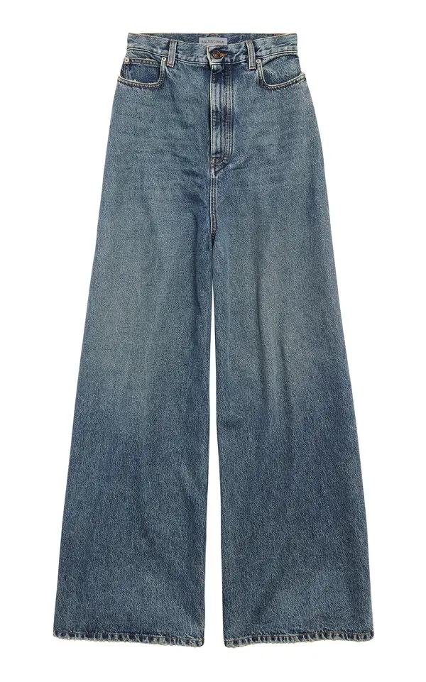Balenciaga Rigid High-rise Wide-leg Jeans - Medium Wash