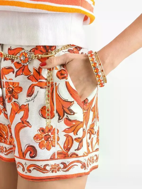 Dolce & Gabbana Maiolica Print Tailored Shorts