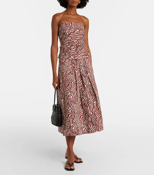 Proenza Schouler Printed Cotton-blend Midi Skirt