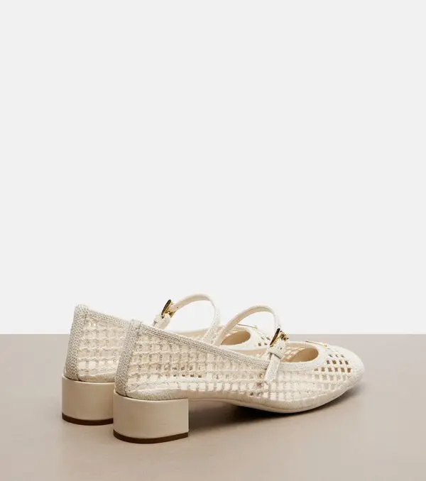 Prada Crochet Mary Jane Pumps