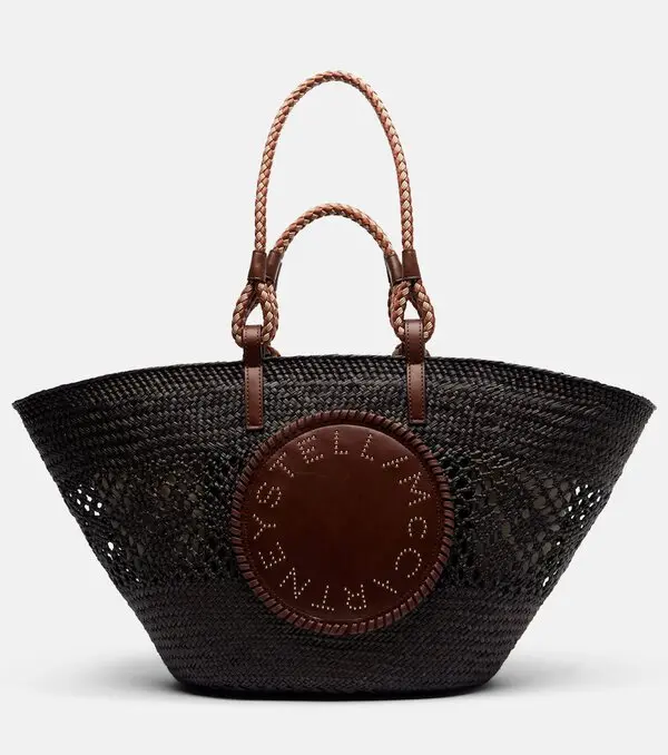 Stella McCartney Large Raffia Basket Bag