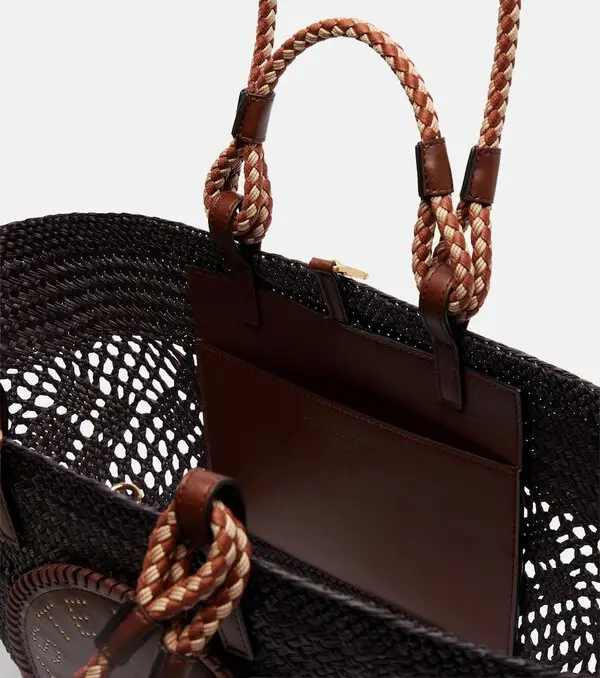Stella McCartney Large Raffia Basket Bag
