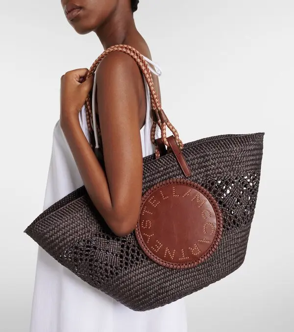 Stella McCartney Large Raffia Basket Bag