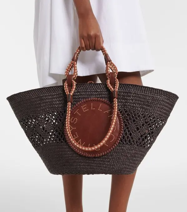 Stella McCartney Large Raffia Basket Bag