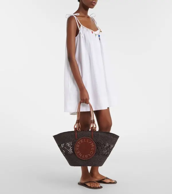 Stella McCartney Large Raffia Basket Bag