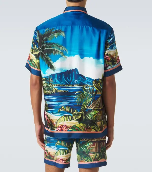 Dolce & Gabbana Printed Silk Twill Shirt