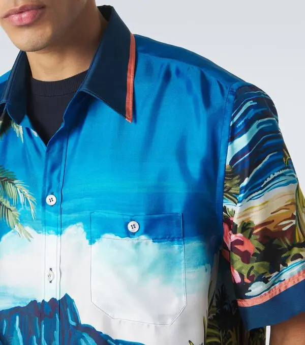 Dolce & Gabbana Printed Silk Twill Shirt