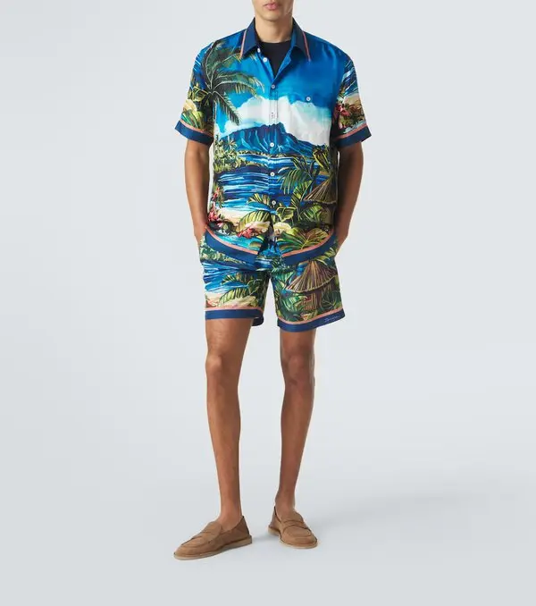 Dolce & Gabbana Printed Silk Twill Shirt