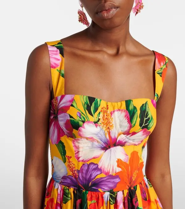 Dolce & Gabbana Floral Cotton Midi Dress