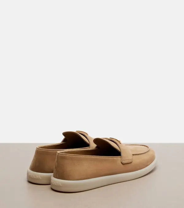 Prada Leather Loafers - Beige