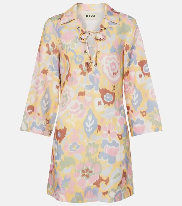 Rixo Lucien Printed Minidress
