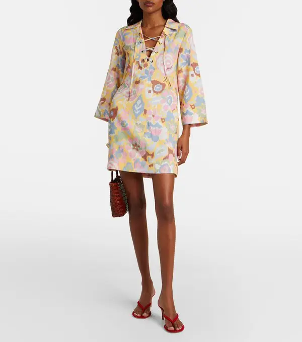 Rixo Lucien Printed Minidress