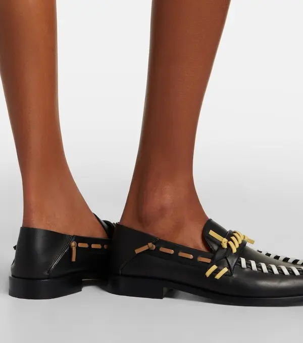 TOD'S Leather Loafers With Decorative Lacing