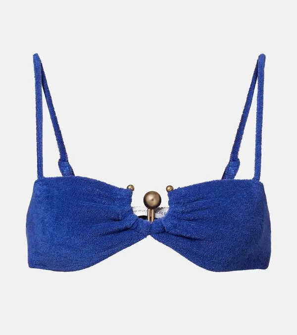 Christopher Esber Cotton-blend Terry Bra Top - Blue