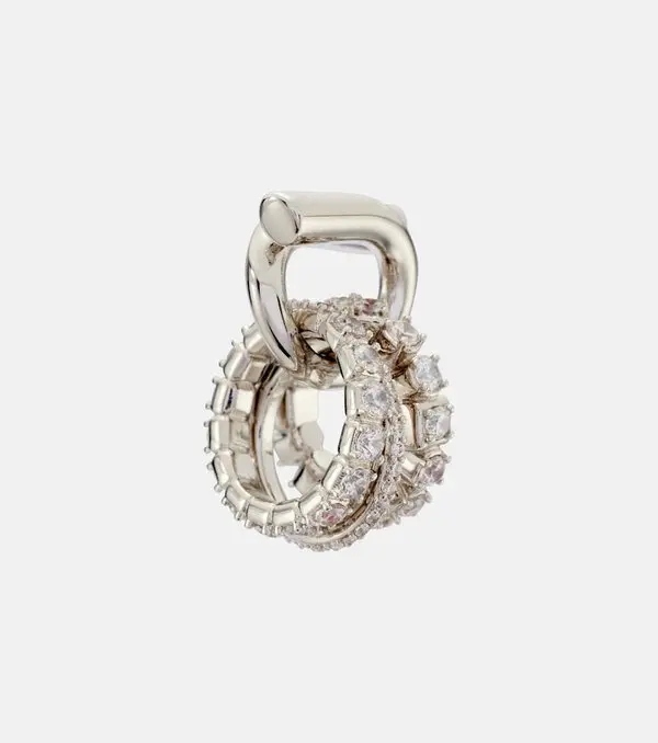 FERRAGAMO Gancini Crystal-embellished Drop Earrings