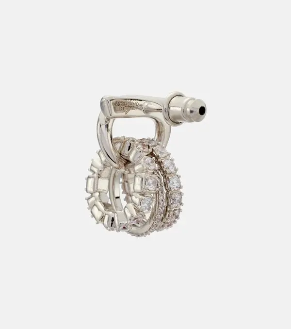 FERRAGAMO Gancini Crystal-embellished Drop Earrings