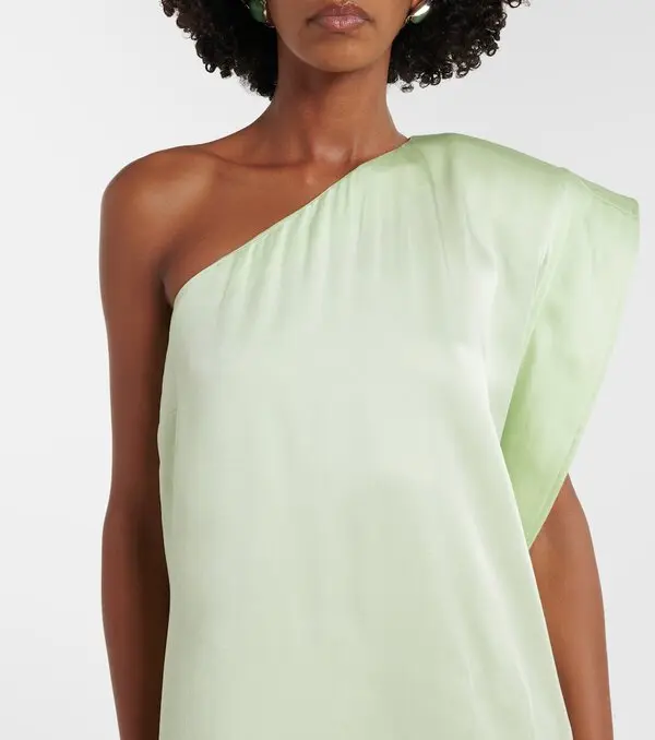 Stella McCartney Asymmetrical Satin Cocktail Dress