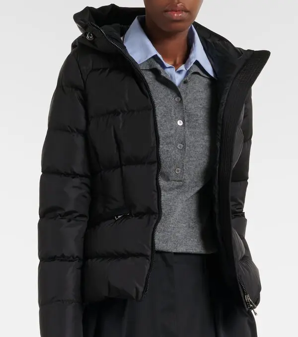 Moncler Quilted Down Jacket With Drawstring Hood