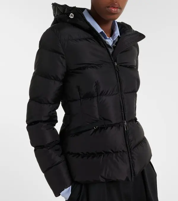 Moncler Quilted Down Jacket With Drawstring Hood