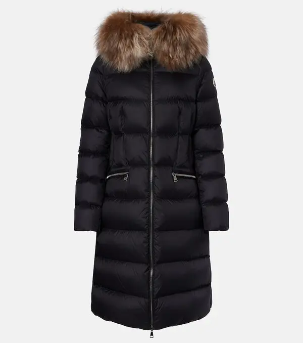 Moncler Boedic Shearling-trimmed Down Coat
