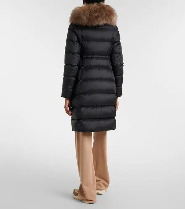 Moncler Boedic Shearling-trimmed Down Coat