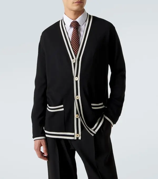Valentino Garavani Vlogo Virgin Wool Cardigan