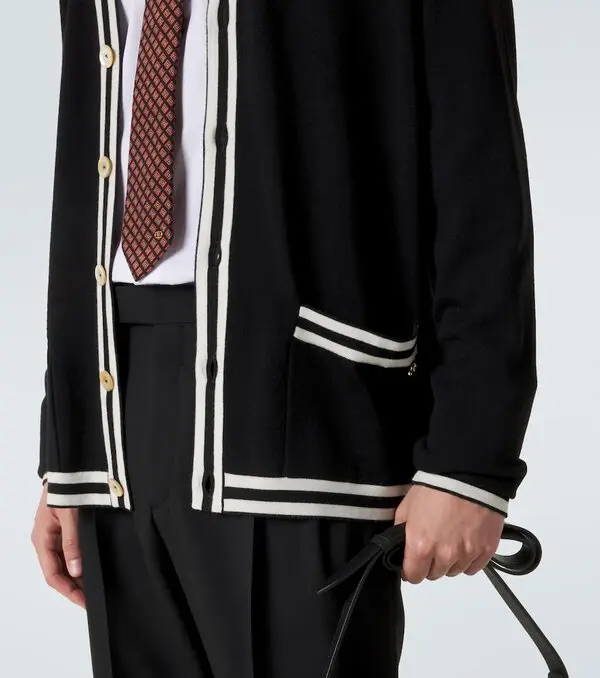 Valentino Garavani Vlogo Virgin Wool Cardigan