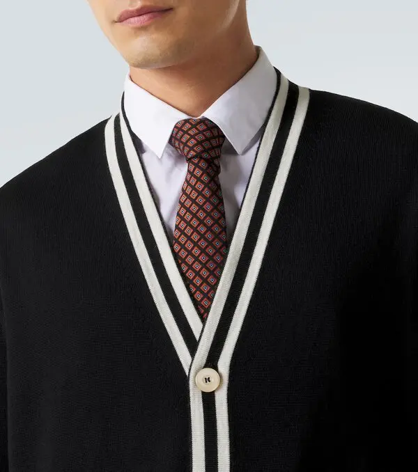 Valentino Garavani Vlogo Virgin Wool Cardigan