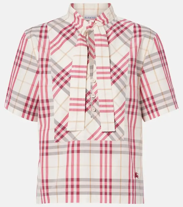 Burberry Olea Check Cotton Blouse - Multicoloured