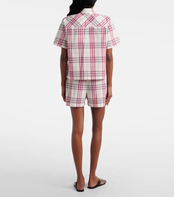 Burberry Checked Cotton Shorts