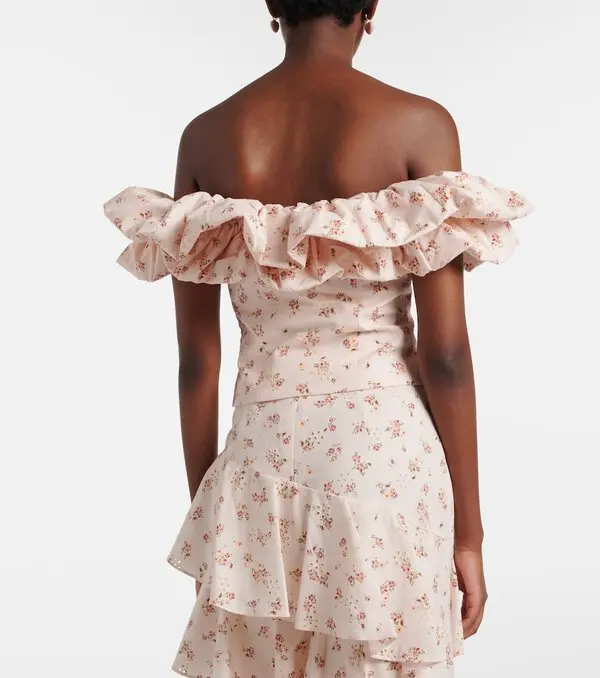 MARKARIAN Dalia Floral Off-the-shoulder Top