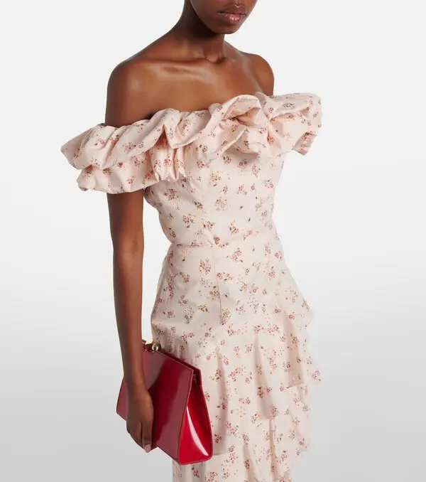 MARKARIAN Dalia Floral Off-the-shoulder Top