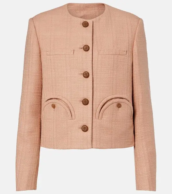 BLAZÉ MILANO Shamo Cotton-blend Jacket - Pink