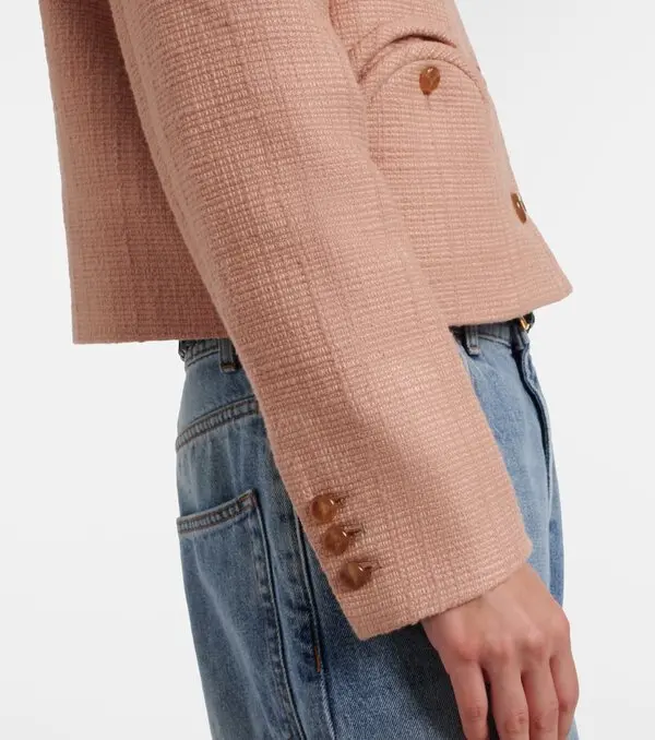 BLAZÉ MILANO Shamo Cotton-blend Jacket - Pink