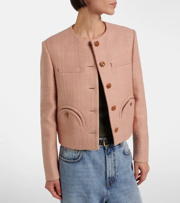 BLAZÉ MILANO Shamo Cotton-blend Jacket - Pink