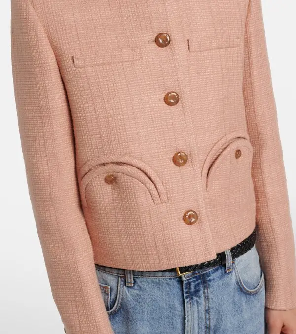 BLAZÉ MILANO Shamo Cotton-blend Jacket - Pink