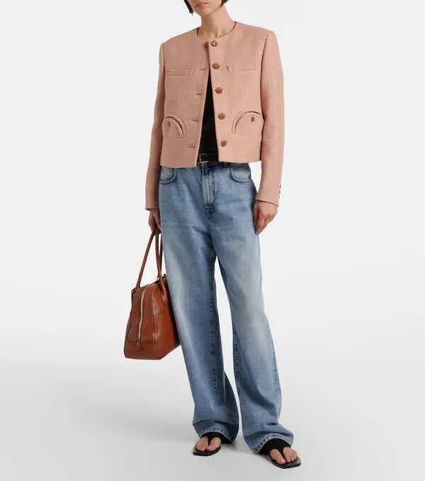 BLAZÉ MILANO Shamo Cotton-blend Jacket - Pink