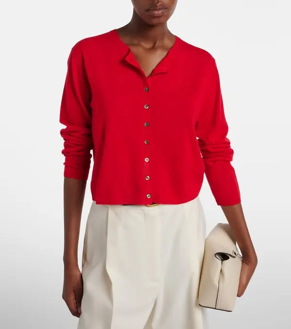LESET James Wool Cardigan - Red