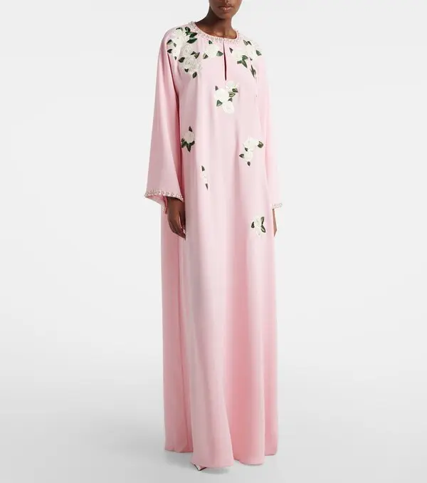 Carolina Herrera Embroidered Floral Kaftan